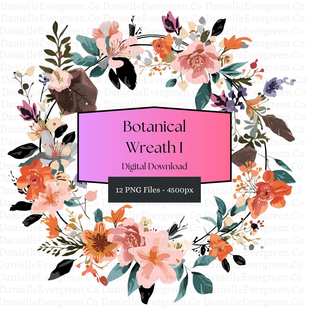 12 TRANSPARENT PNG, Flower Wall Decor, Floral Digital Download ...