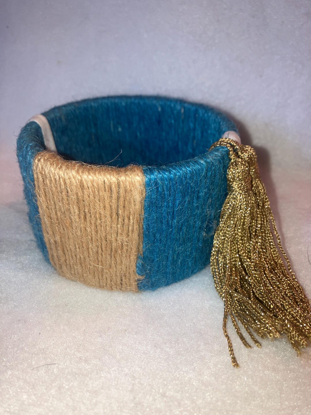 Blue and Beige Fez With Gold Tassels for Small Dogs and Cats - Etsy