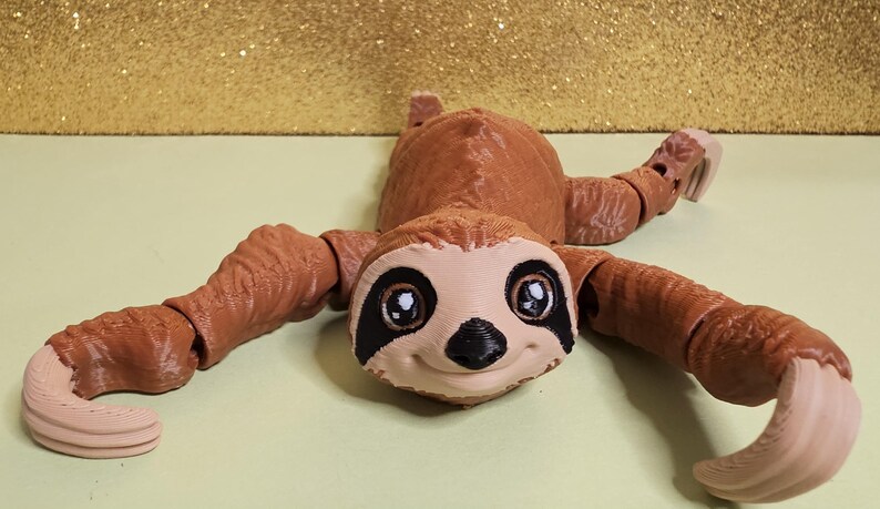 Articulating Sloth Fidget Toy | Optional Tree Branch Display | 3D ...