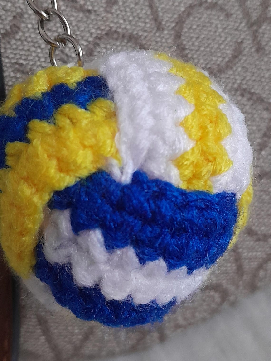Crochet Volleyball Pattern: Amigurumi Sport Ball Keychain (PDF Download ...
