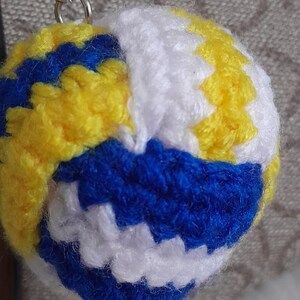 Crochet Volleyball Pattern: Amigurumi Sport Ball Keychain (PDF Download ...