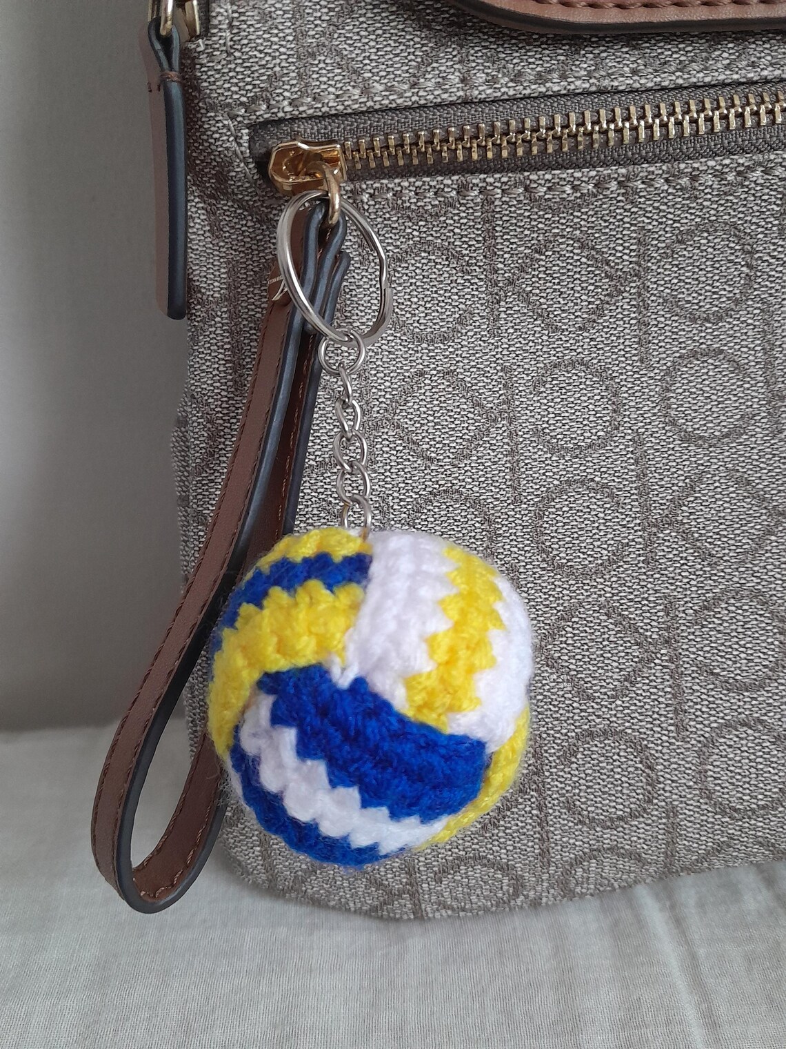 Crochet Volleyball Pattern: Amigurumi Sport Ball Keychain (PDF Download ...