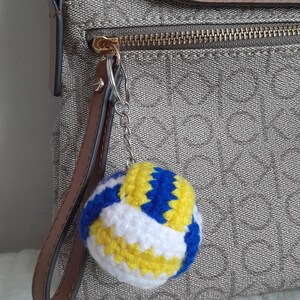 Crochet Volleyball Pattern: Amigurumi Sport Ball Keychain (PDF Download ...