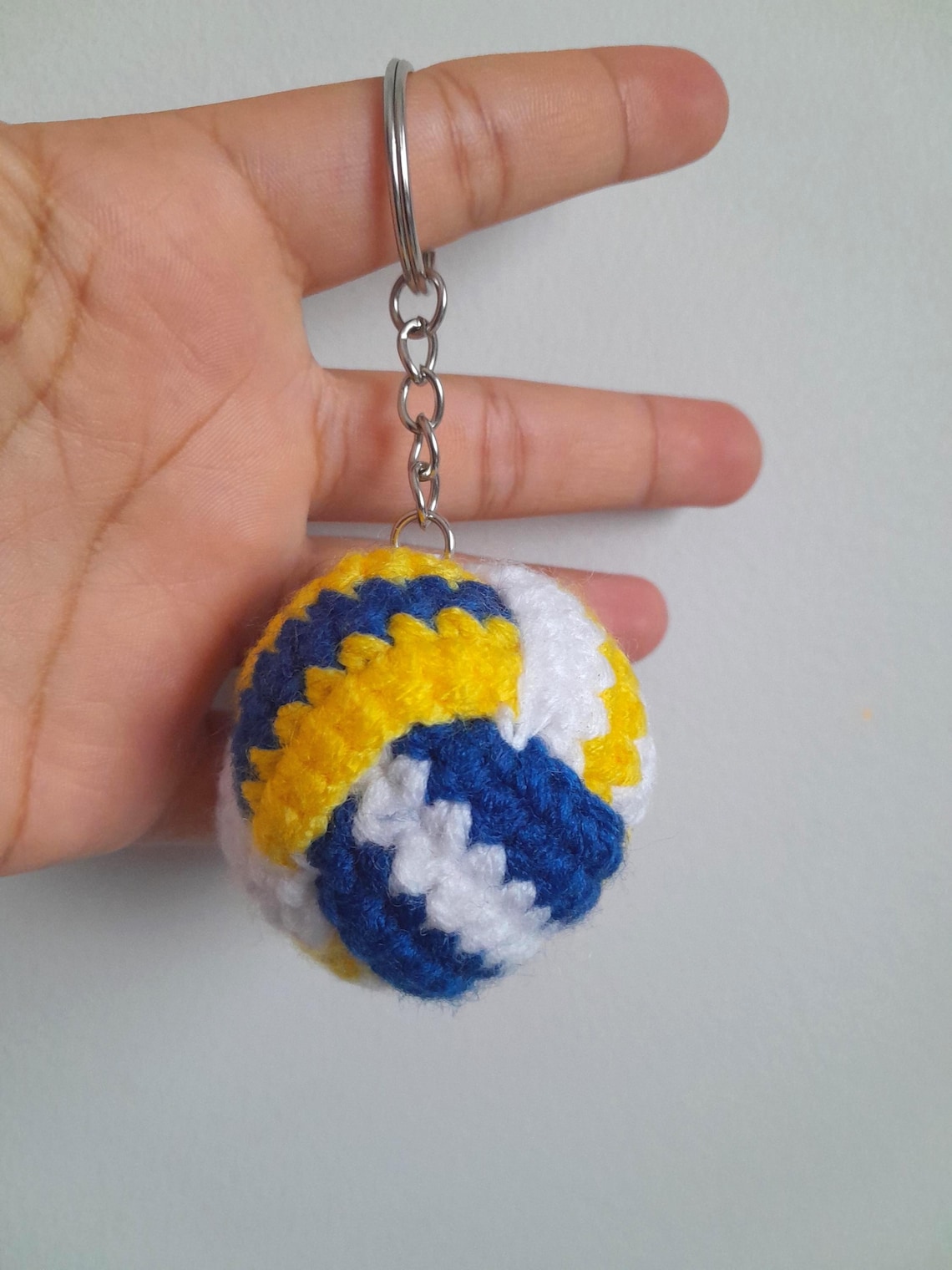 Crochet Volleyball Pattern: Amigurumi Sport Ball Keychain (PDF Download ...