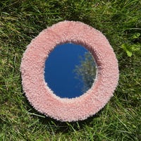 Pink Fuzzy Mirror - Etsy