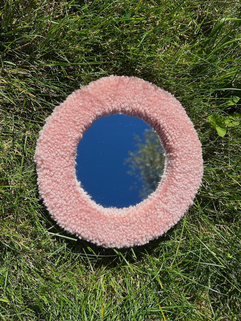 Pink Fuzzy Mirror - Etsy