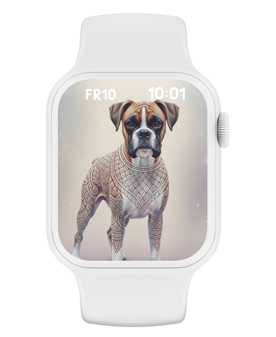 Apple Watch Wallpaper Crazy Boxer - Thai Lai Kanok Pastel Style-digital Art Download -dog Lover ...