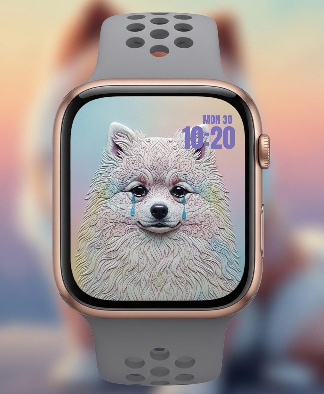 Sad Dog Apple Watch Theme - Emotional Thai Art Bas-relief Wallpaper ...