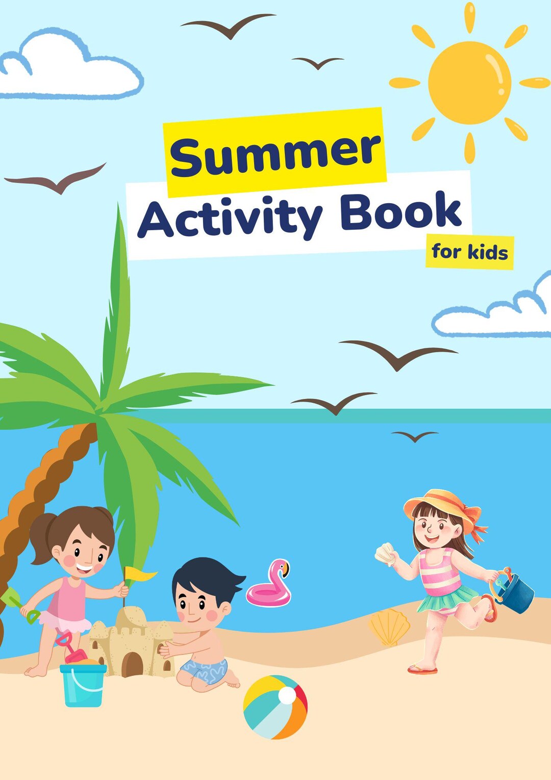 Printable Summer Activity Book for Kids | 10 Fun Pages | Coloring ...