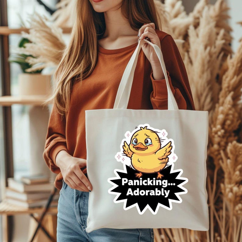 Panicking Duck Sticker – Kawaii Crying Duckling (digital Download) - Etsy