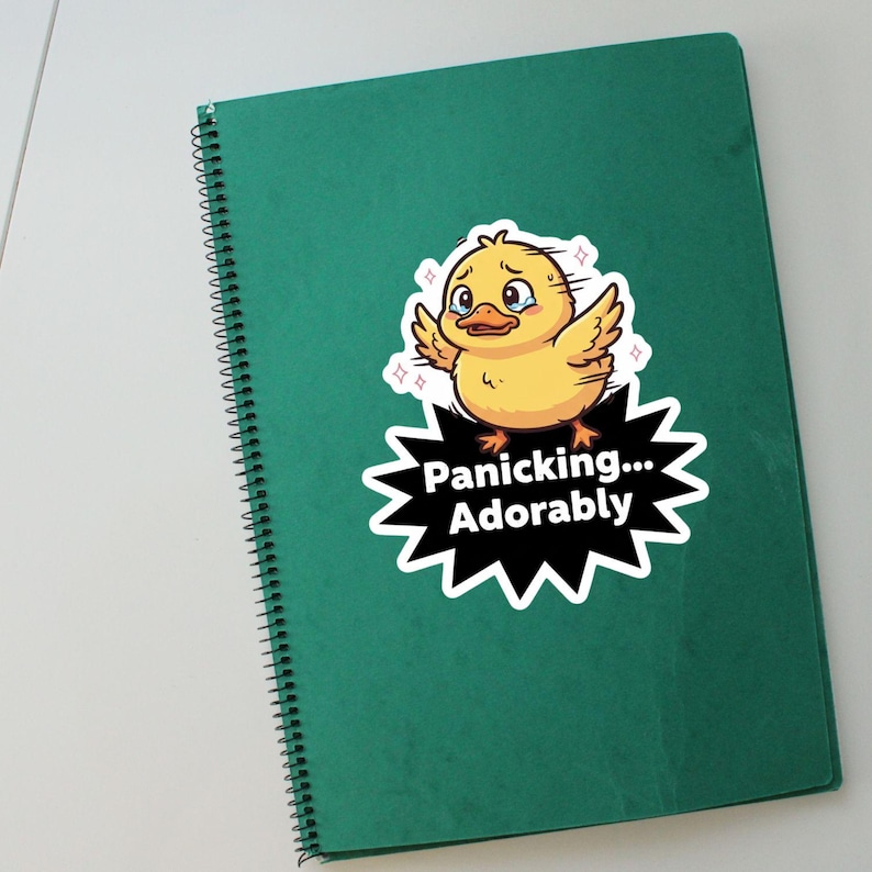 Panicking Duck Sticker – Kawaii Crying Duckling (digital Download) - Etsy