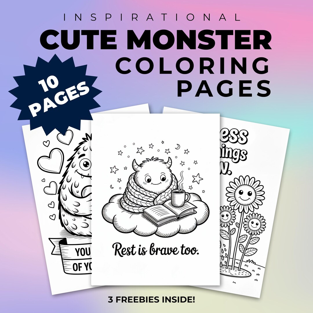 10 Inspirational Monster Adult Coloring Pages – Cute Printable for Kids ...
