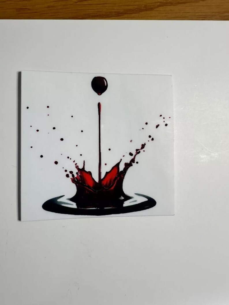 Single Deep Red Blood Drop Splattering Sticker Decal 3x3inch - Etsy