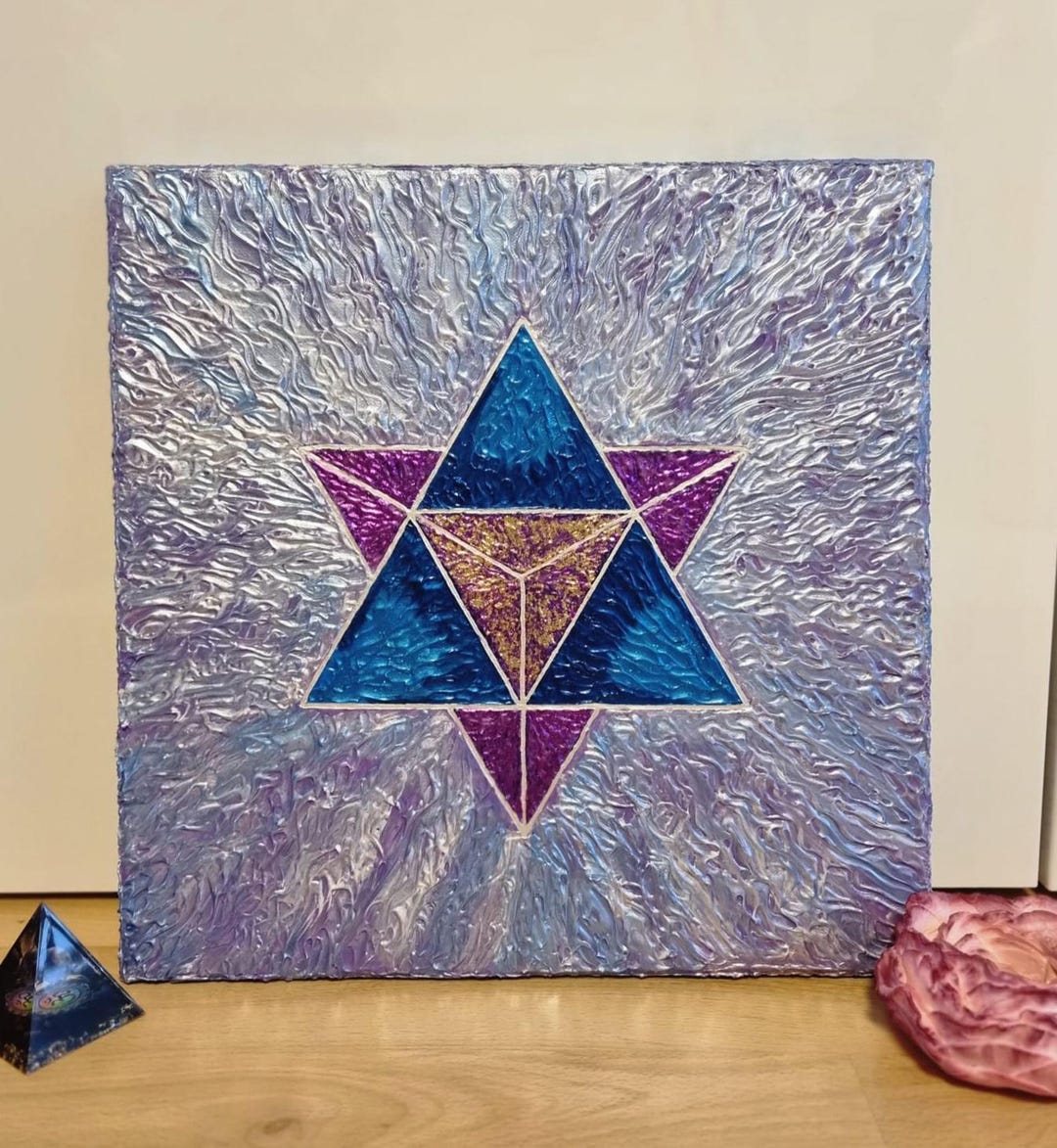 Cosmic Energy – Abstract Art With Merkaba Symbol, Energy Image. - Etsy
