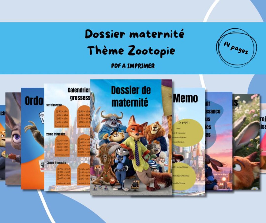Maternity Folder - Zootopia Maternity Folder Cover Pages | Printable ...