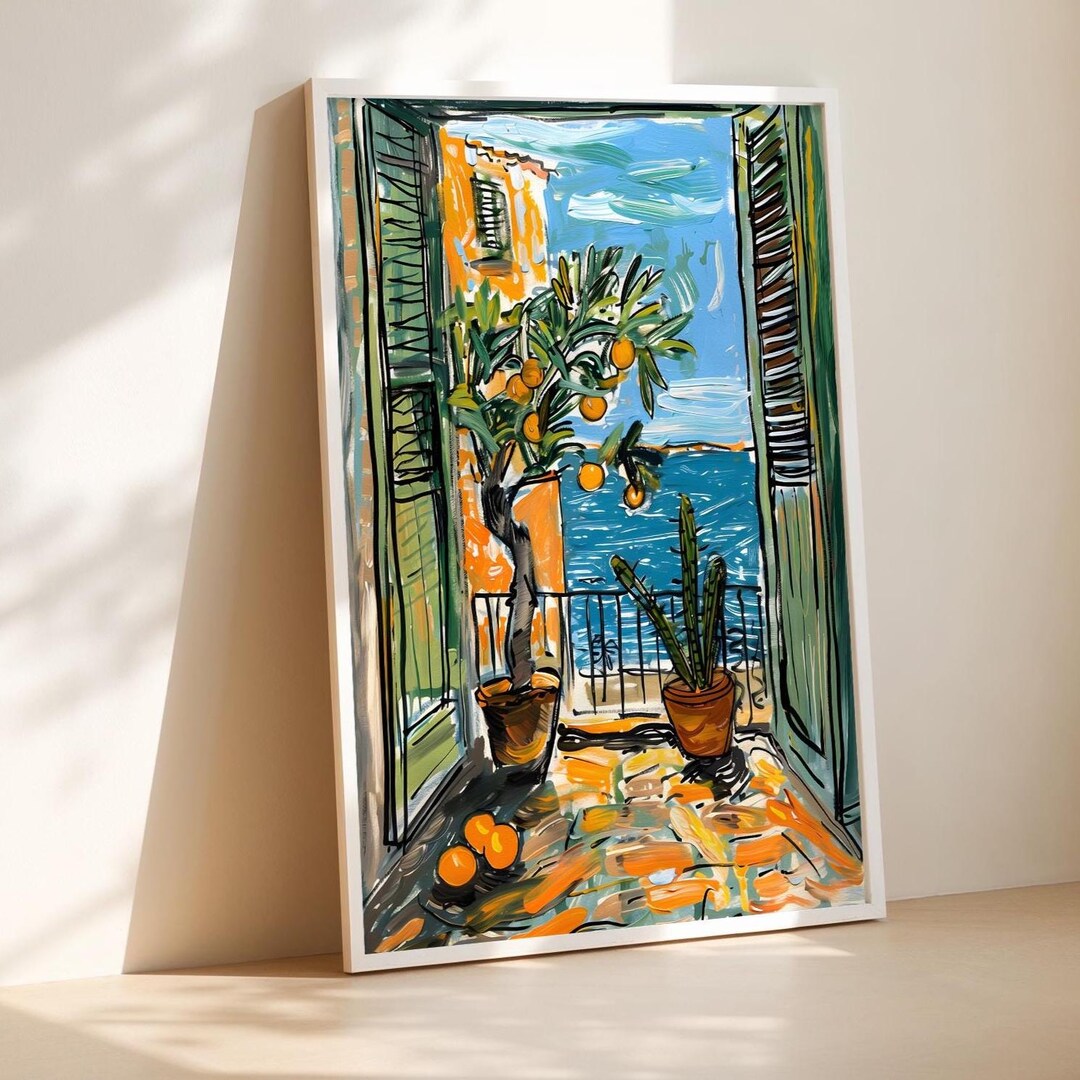 Henri Matisse Open Window Poster, Colorful Mediterranean Window Print ...