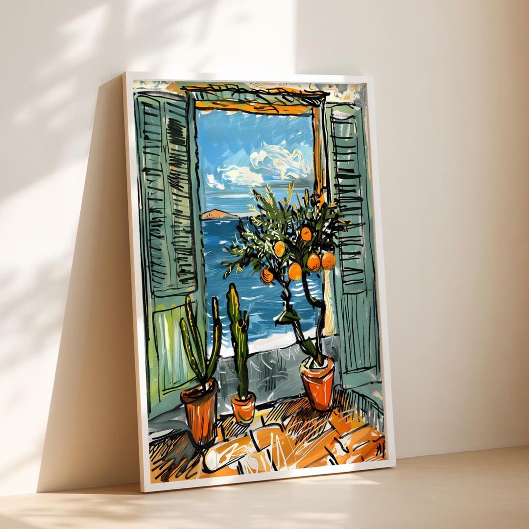 Henri Matisse Open Window Poster, Coastal Wall Art Print, Fauvism Wall ...