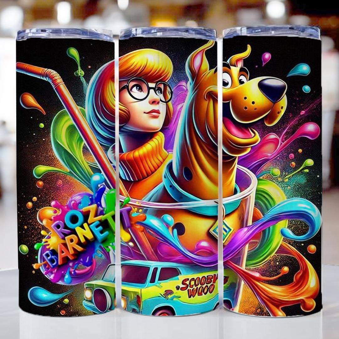 Scooby Doo Tumbler Wrap PNG Bundle, 90s Cartoon 20oz Skinny Tumbler ...