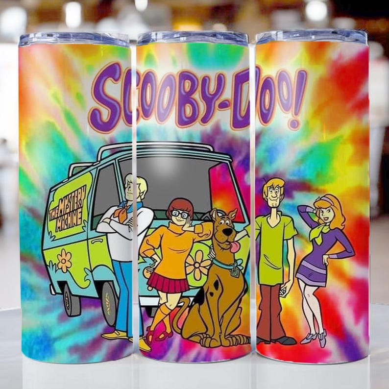 Scooby Doo Tumbler Wrap PNG Bundle, 90s Cartoon 20oz Skinny Tumbler ...