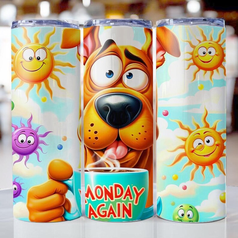 Scooby Doo Tumbler Wrap PNG Bundle, 90s Cartoon 20oz Skinny Tumbler ...