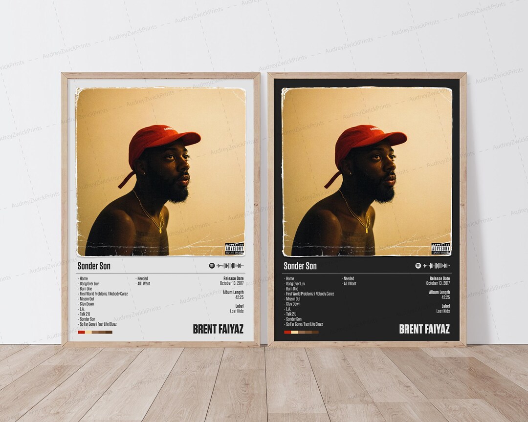 Brent Faiyaz Poster | Sonder Son Poster | Music Poster | Album Cover ...