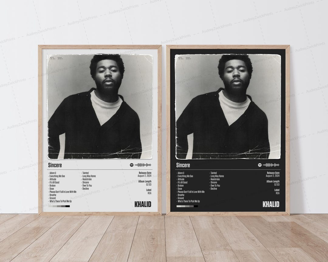 Khalid Poster | Sincere Poster | Music Poster | Album Cover Poster ...