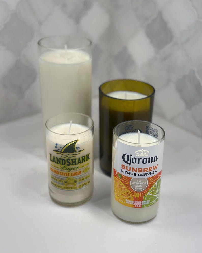 Red Stripe Jamaican Lager - Handmade Recycled Beer Bottle Candle ...