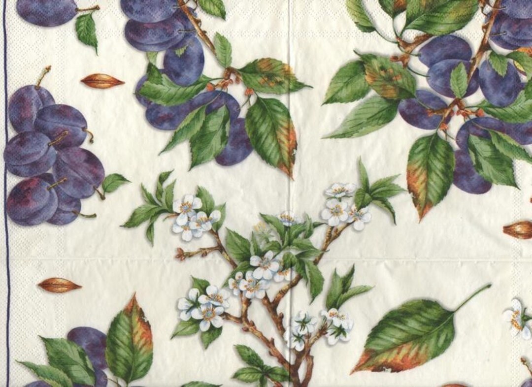 3267 Lot 3 Paper Flowers of Plum and Prune - Etsy