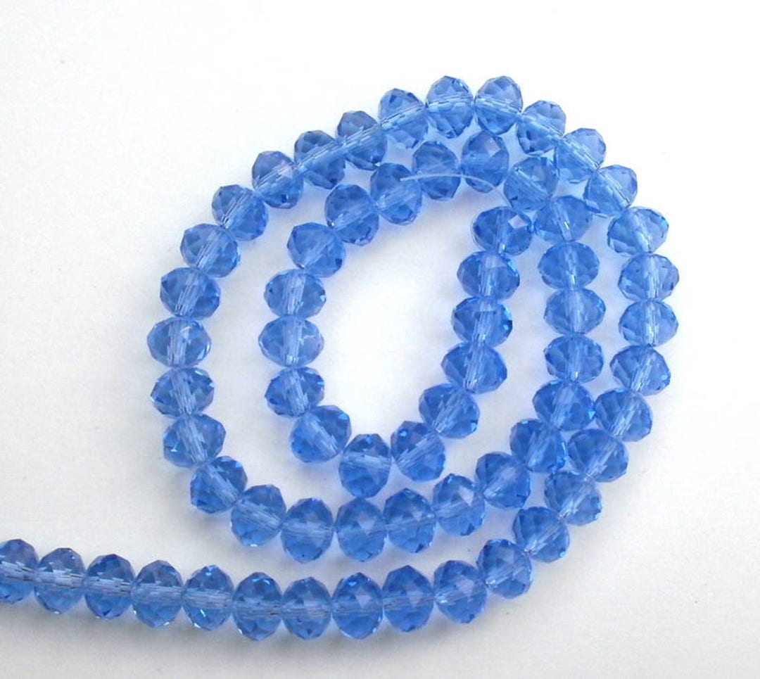 169 - Set of 10 Blue Steel Abacus 8 Mm Faceted Glass Beads - Etsy