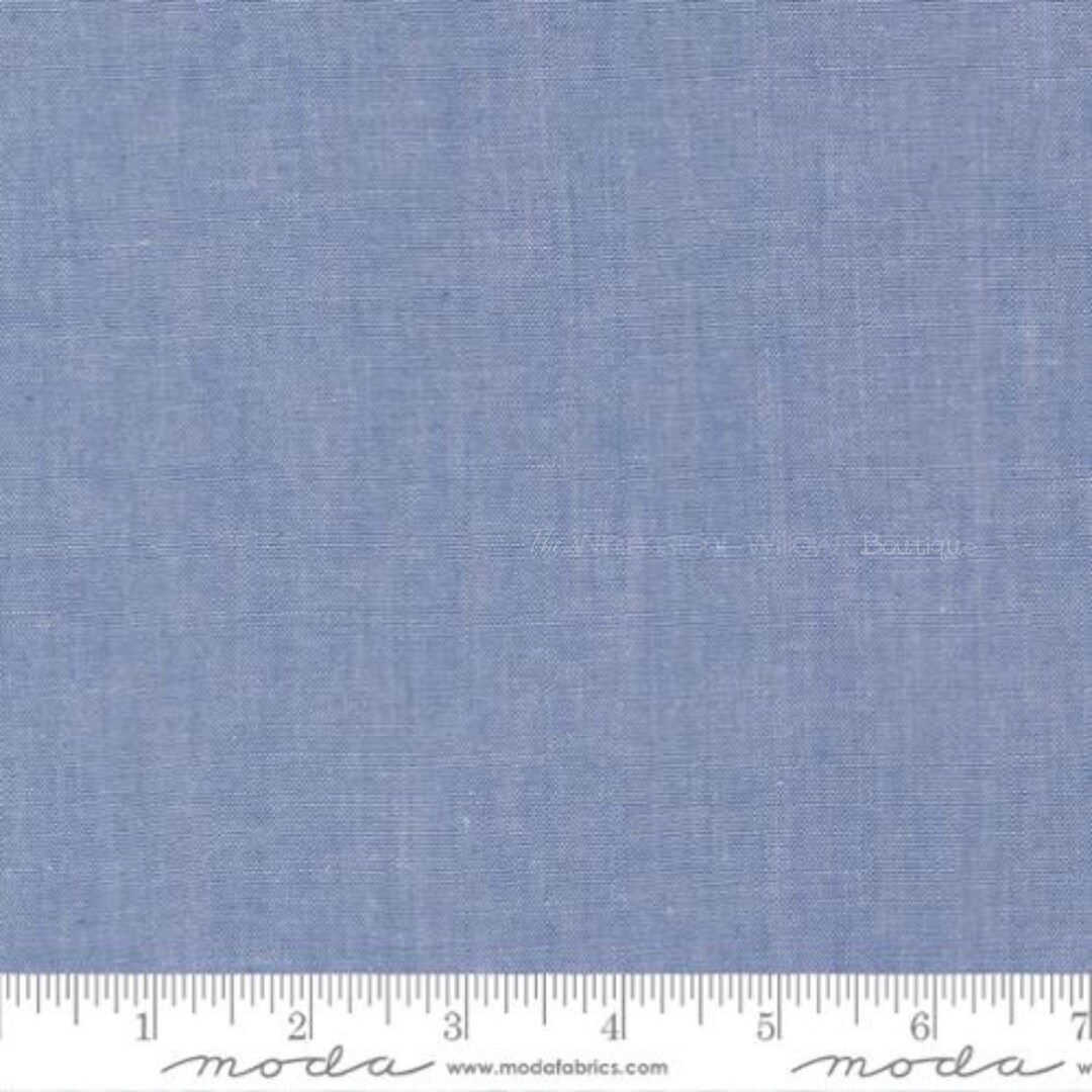 CHAMBRAY - Medium Blue by Moda Fabrics | Cut to Size, Quilting ...