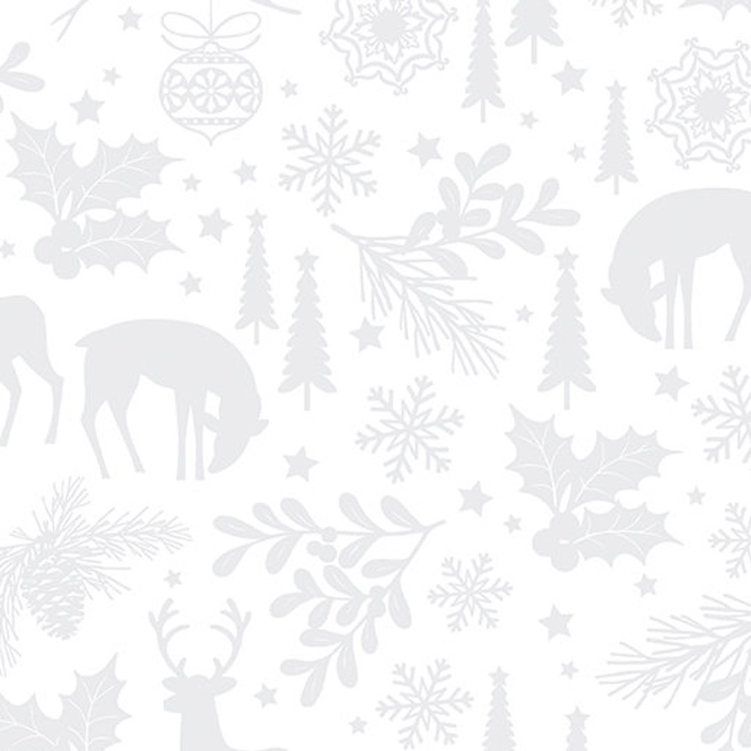 WINTER FOREST From the Benartex Collection, Holiday Snow - White on ...