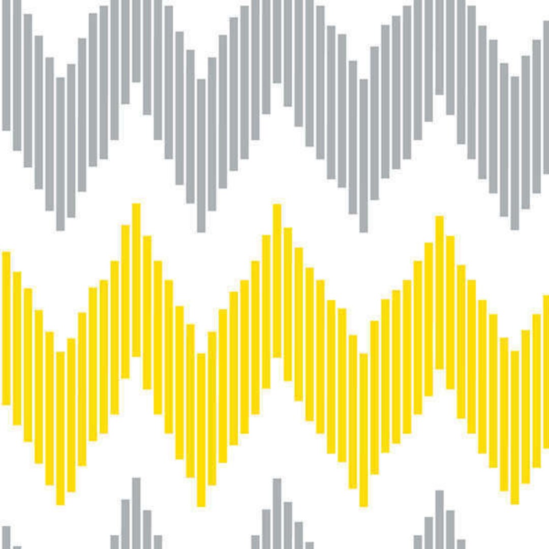 YELLOW PINSTRIPE CHEVRON by Camelot Fabrics - Design Studio Collection ...