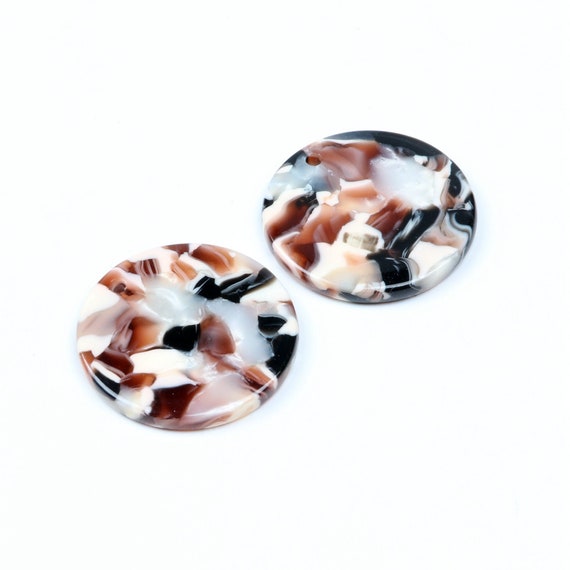 Tortoise Shell Beadsacetate Acrylic Earring Charmscircle | Etsy