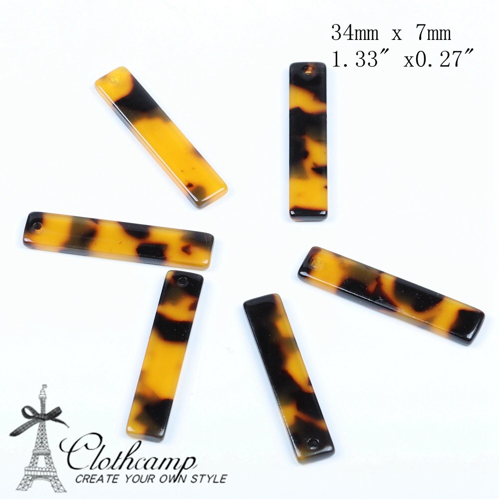 Tortoise Shell Beads tortoise Shell Earrings Charmsacrylic | Etsy