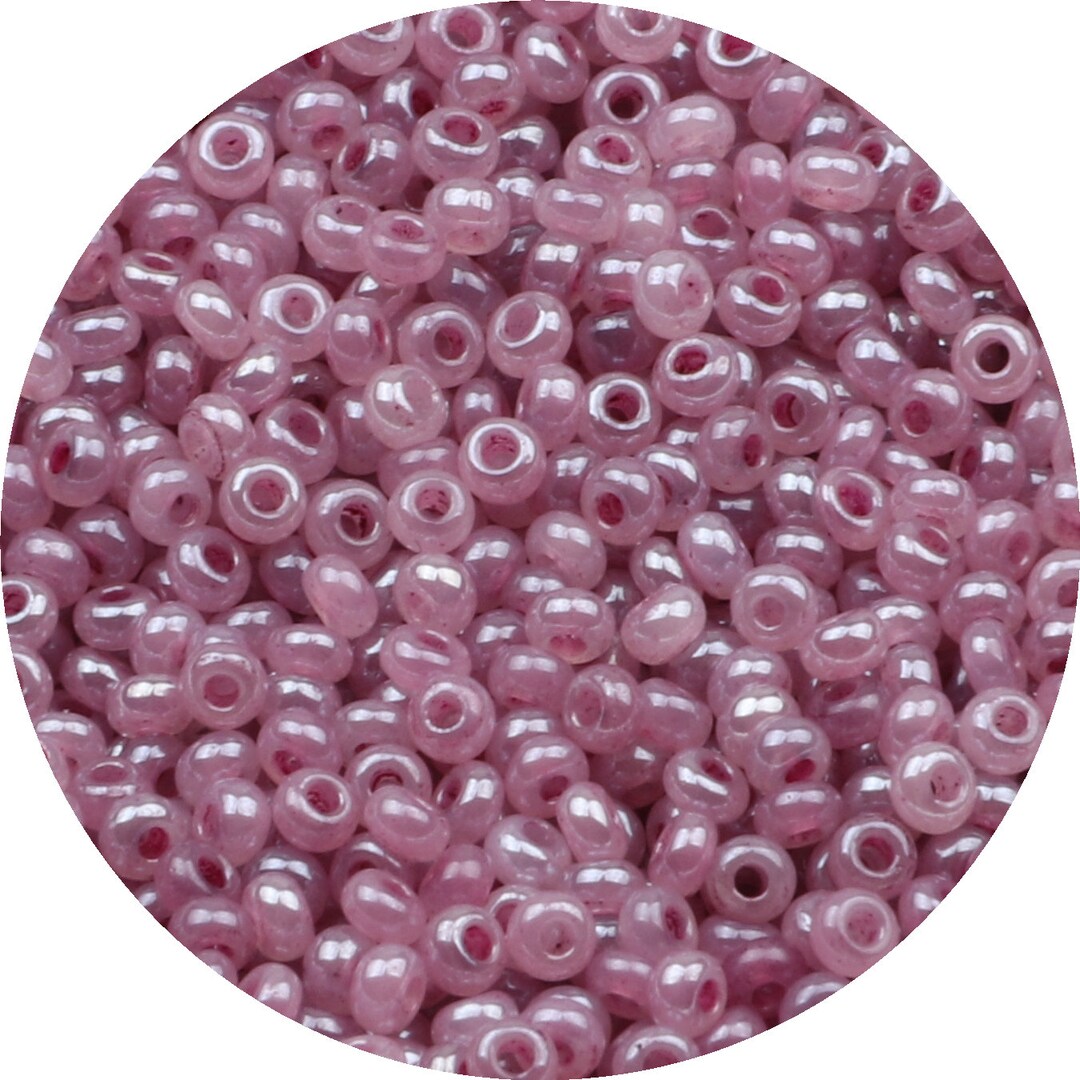 2mm Purple Seed Beads Cream Color Glass Beads Shiny Pale Glass Seed ...