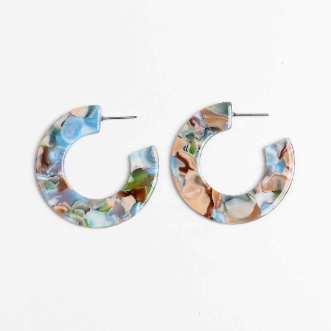 Tortoise Shell Stud Earring,acetate Acrylic Earring Stud Post Earring C ...