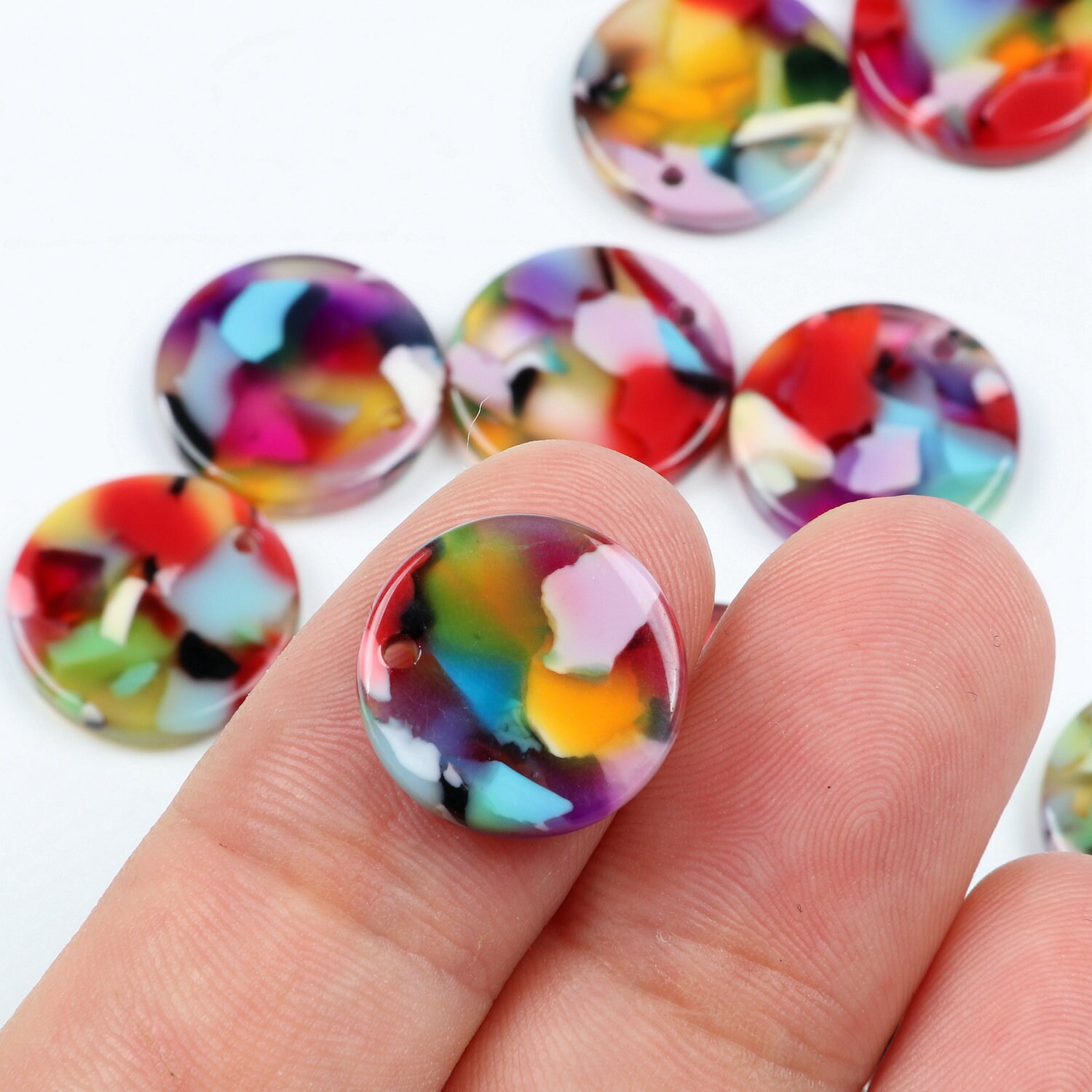 Tortoise Shell Earring Charmsacetate Acrylic Charmscoin - Etsy