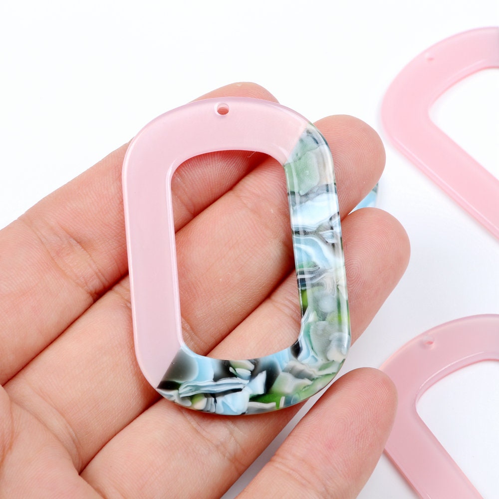 Tortoise Shell Acetate Earring Charms Tortoiseshell Hoop - Etsy