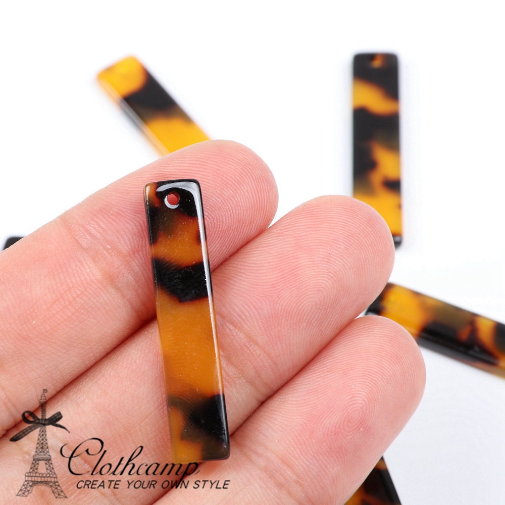 Tortoise Shell Beads tortoise Shell Earrings Charmsacrylic | Etsy