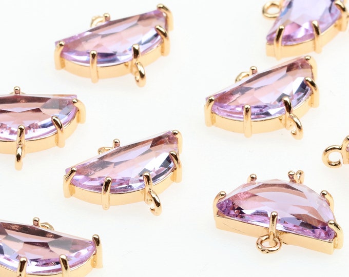 10pcs Clear Crystal Glass Pendant Charm,large Faceted Frame Glass Charm ...