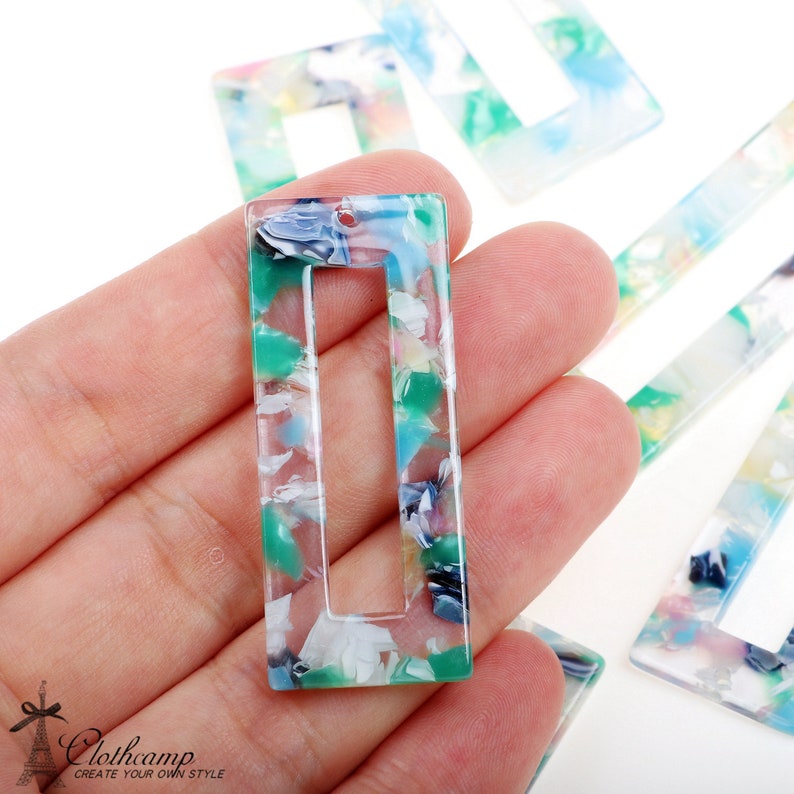 Tortoise Shell Earrings,acetate Acrylic Earring Charms,rectangle Shaped ...