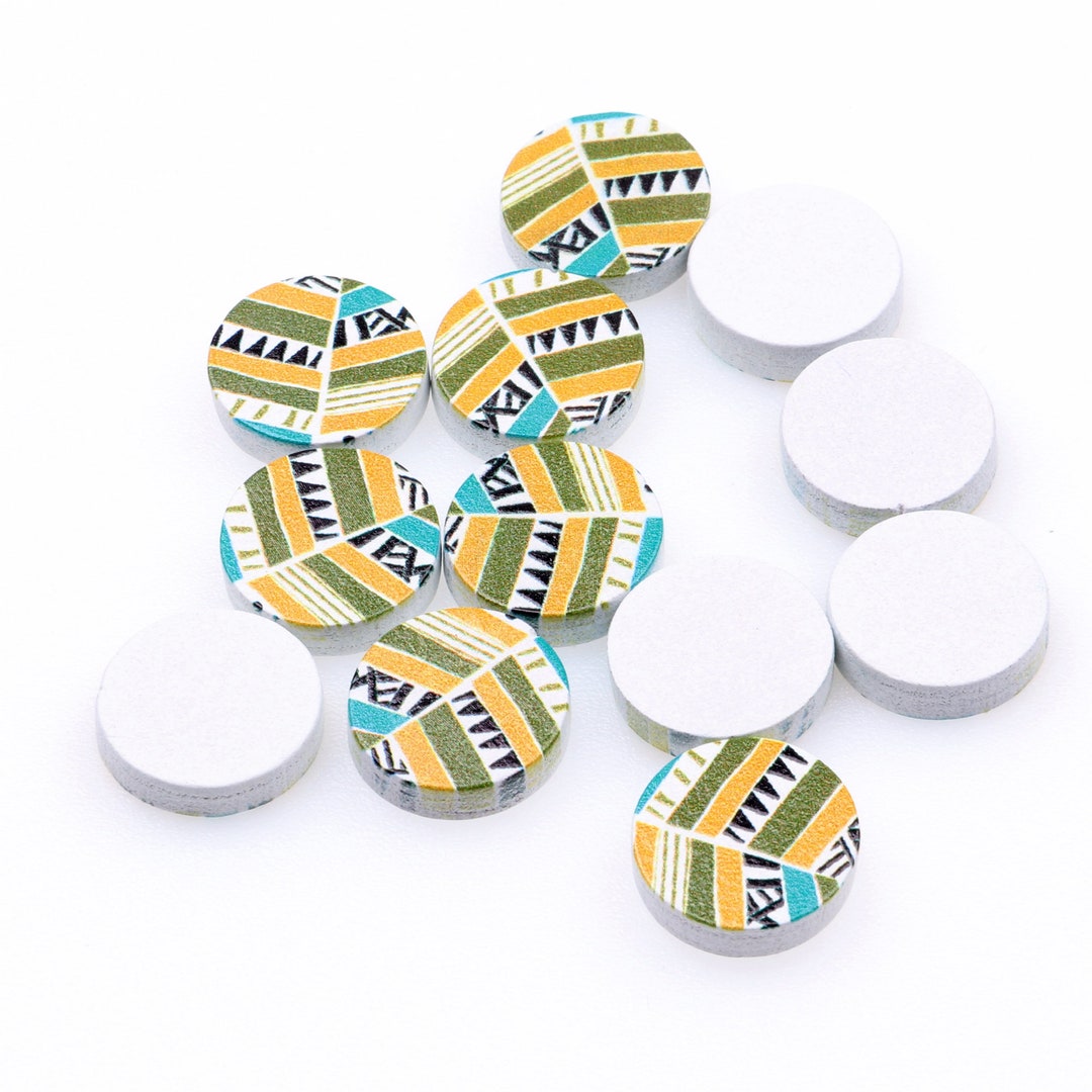 10PCS Beautiful 16mm Coin Handmade Photo Wood Cut Cabochon,necklace ...