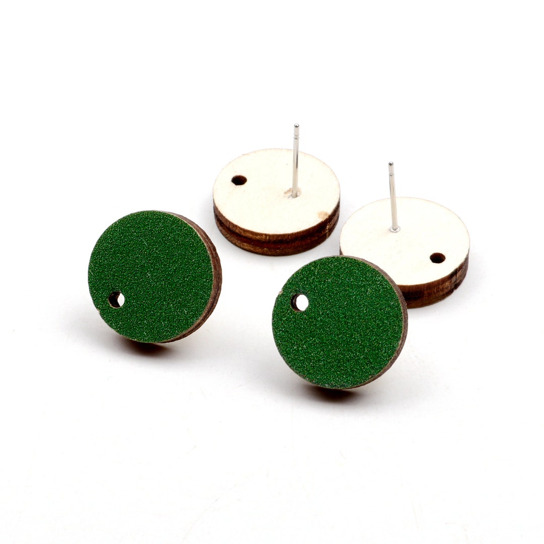 16mm Colorful Round Earring Stud,wood Earring Post to Make Earrings,316 ...