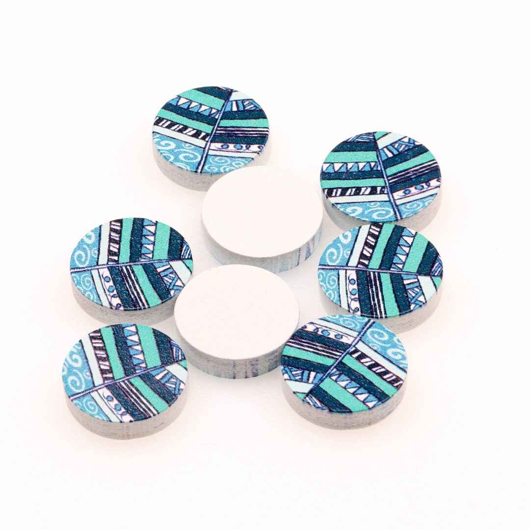 10PCS Beautiful 16mm Coin Handmade Photo Wood Cut Cabochon,necklace ...