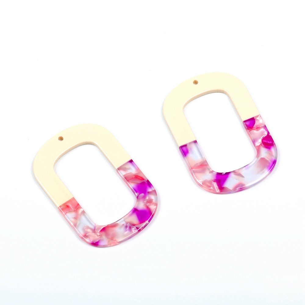Tortoise Shell Acetate Earring Charms Tortoiseshell Hoop - Etsy