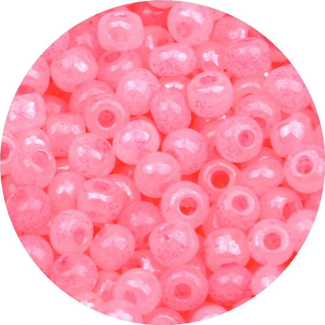 2.5mm Hot Pink Glass Seed Beads Shiny Glass Beads Opaque Seed Beads ...