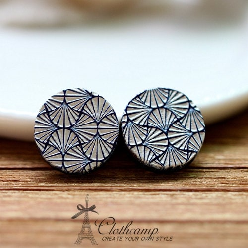 20% off NEW Unique 3D Embossed Flower 16mm Round Handmade | Etsy