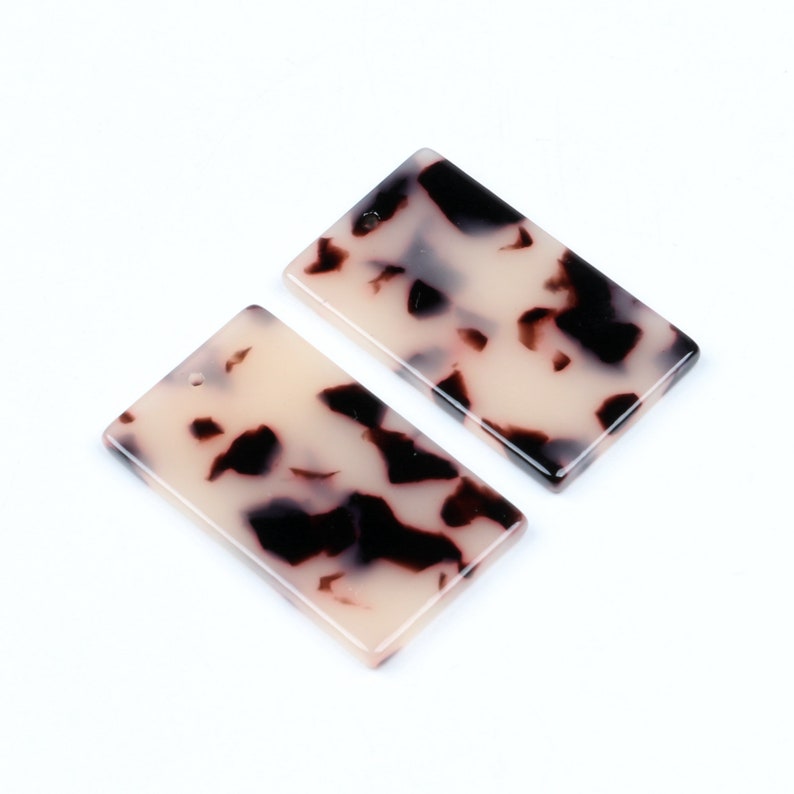 Tortoise Shell BeadsAcetate Acrylic Earring CharmsRectangle | Etsy