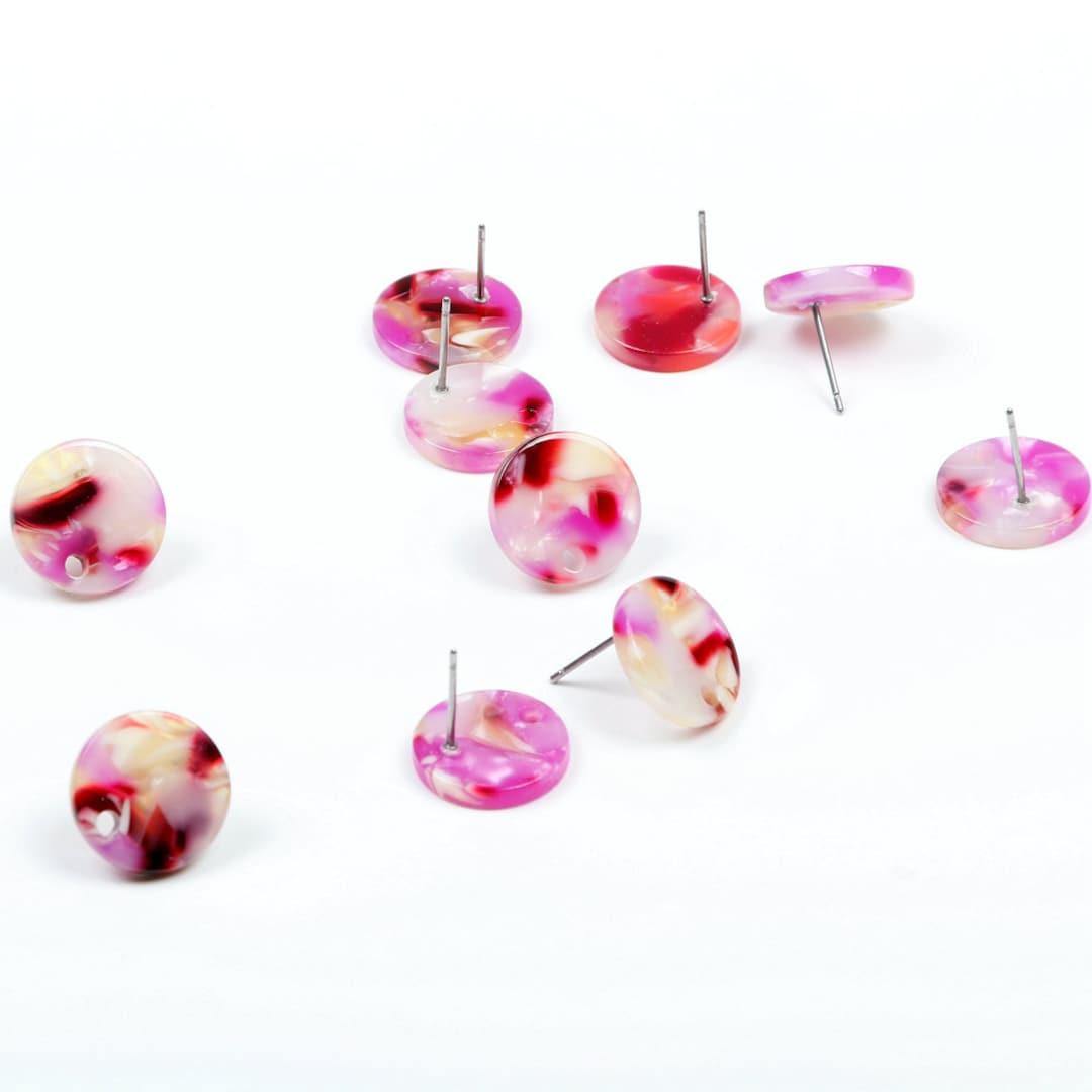 Acetate Tortoise Shell Stud Earring,acetate Acrylic Earring Stud Post ...