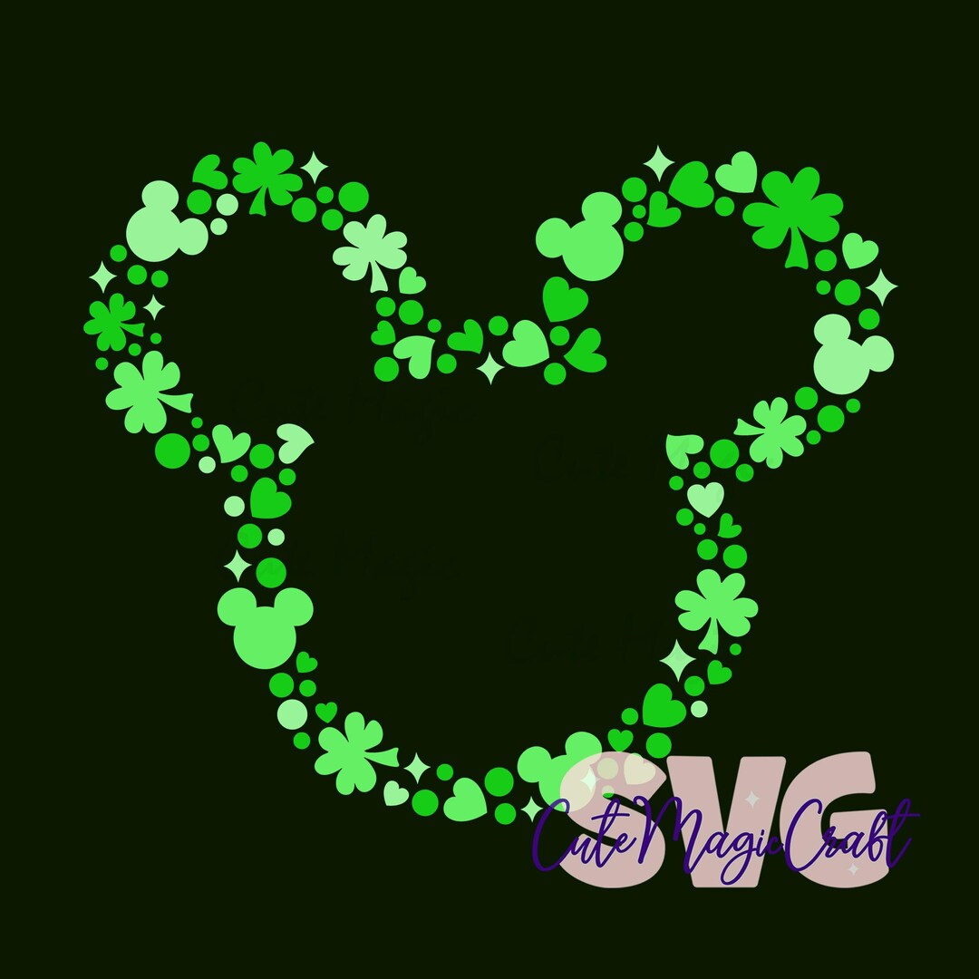 Clover Mickey Mouse Head SVG for DIY Crafts! St. Patrick's Day Decor ...